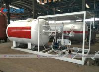 China 2.5 Ton 5000 Liter LPG Gas Storage Tanker with Cylinder Filling Scales for sale