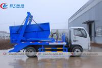China Dongfeng 5cbm Swing Arm Garbage Truck 140HP 6 Wheels Sanitation Waste Collection for sale