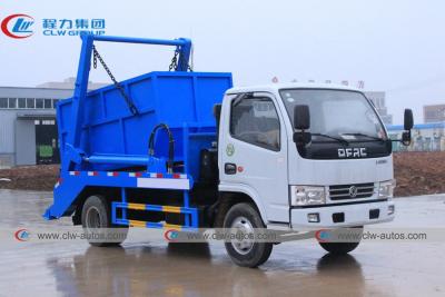 China Dongfeng 5cbm Swing Arm Garbage Truck 140HP 6 Wheels Sanitation Waste Collection for sale