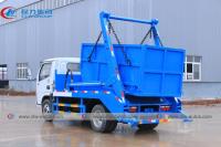 China Dongfeng 5cbm Swing Arm Garbage Truck 140HP 6 Wheels Sanitation Waste Collection for sale