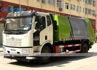 China FAW 4x2 14m3 Rear Loader Compressed Garbage Truck 170hp Cummins Diesel for sale