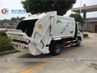 China JAC 6cbm Compressed Waste Collection Garbage Truck 120HP Euro IV Rear Loading Refuse Truck for sale