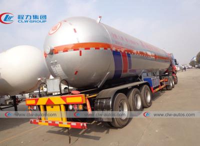 China 57.1m3 LPG Transport Tanker Semi Trailer 57100 Liters Propane Tanker 3 Axles for sale