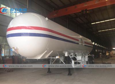China 3 Axle 58.5m3 LPG Propane Transport Tanker Semi Trailer 25mt Capacity for sale