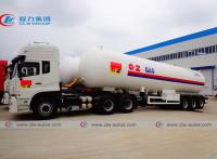 China 3 Axle 58.5m3 LPG Propane Transport Tanker Semi Trailer 25mt Capacity for sale