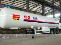 China 3 Axle 58.5m3 LPG Propane Transport Tanker Semi Trailer 25mt Capacity for sale
