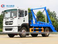China Dongfeng 190HP 4x2 8cbm Swing Arm Garbage Truck for Municipal Waste Collection for sale
