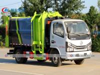 China Dongfeng 5CBM 120HP 4X2 Side Loader Refuse Collector Truck with Bucket Lifting for sale
