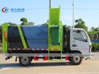 China Dongfeng 5CBM 120HP 4X2 Side Loader Refuse Collector Truck with Bucket Lifting for sale