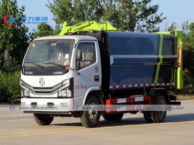 China Dongfeng 5CBM 120HP 4X2 Side Loader Refuse Collector Truck with Bucket Lifting for sale