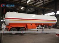 China 2 Axle 40.5m³ 20MT LPG Tank Semi-Trailer for Liquefied Gas Transport with 1.77MPa Design Pressure for sale