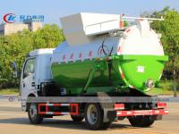 China 6 CBM Side Loader Garbage Truck 6000 Liters 3 Ton Capacity with Bucket Lifting System for sale