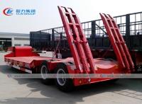 China 2 Axle Lowbed Lowboy Semi Trailer 40 Tons 45 Tons For Construction Machine for sale