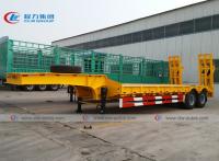 China 2 Axle Lowbed Lowboy Semi Trailer 40 Tons 45 Tons For Construction Machine for sale