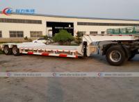 China 2 Axle Lowbed Lowboy Semi Trailer 40 Tons 45 Tons For Construction Machine for sale