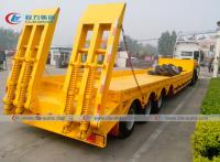China Heavy Duty 3 Axle Lowboy Lowbed Semi Trailer 60 Ton 80 Ton for Excavator Transport for sale