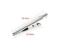 China 28MM Red Electronic Components Metal Alligator Clip With Plastic Boot Rated for sale