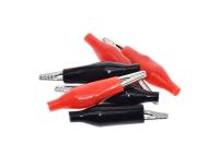 China 28MM Red Electronic Components Metal Alligator Clip With Plastic Boot Rated for sale