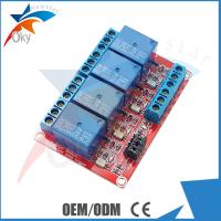 China Lightweight Four Channel Relay Module For Arduino , Red Board for sale