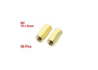 China Electronic Components Female Thread Brass Pillar Hexagon Nut 50 Piece M3 X 10 Mm for sale