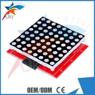 China 8 x 8 Dot Matrix Driver Module , 2 in 1 74HC595 Chip Red LED Display Board Kit for sale