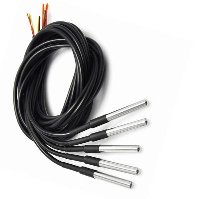 China 1M DS18B20 Waterproof Water Temperature Sensor Digital Stainless Steel Tube Thermal Probe Thermistor Temperature Control for sale