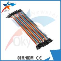 China 1 Pin-1 Pin Female To Male Jumper Wires For Arduino , 40pcs In Row Dupont Cable 20cm for sale