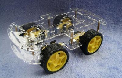 China L293D 4wd Drive Robot Smart Car Chassis , Remote Control Car Parts for sale