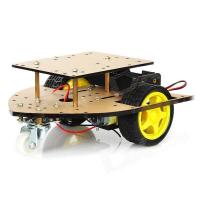 China Double-layer Robot Car Chassis With Two Deceleration DC Motor for sale