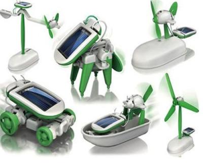 China Robot Building Kits Solar Powered Robot  6 In 1 For Children Education for sale