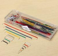China Solderless Breadboard Jumper Wires Cable Kits , Bread Board Line Red / Orange 140 Pcs/Box for sale