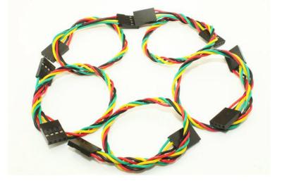 China 20cm Dupont Jumper Wires Female To Female , 4 Pin Dupont Line 2.54mm Spacing Pin Header for sale
