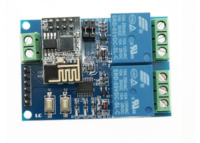 China ESP8266 5V Dual WiFi Relay Module , IOT Smart Phone App Controlled Relay for sale