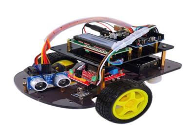 China Ultrasonic Obstacle Arduino Smart Robot Car Avoidance Chassis PCB Material for sale