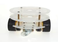 China 3 Layer Acrylic Arduino Car Chassis 66mm Tire Diameter 15 * 14 * 11.5cm Size for sale