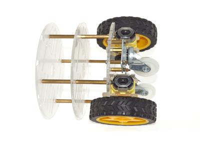 China 3 Layer Acrylic Arduino Car Chassis 66mm Tire Diameter 15 * 14 * 11.5cm Size for sale