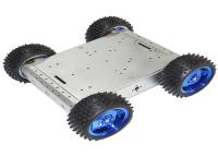 China 4WD Four Wheel Arduino Smart Car Robot Black Aluminum Alloy Cross - Country Line for sale