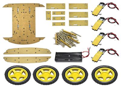 China 2 Layer 4WD Arduino Car Robot , Smart Car Chassis Four Wheel Drive for sale