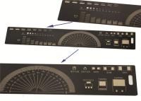 China PCB 20CM Ruler Soldering Measuring Tool For Electronic Component Surface Mount Black Color for sale