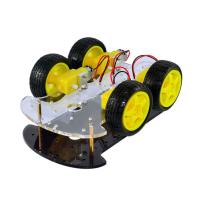 China DC 6V DIY Smart Robot Car Extended Edition Four Wheel Drive Double - Deck for sale