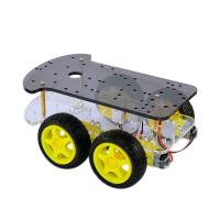 China DC 6V DIY Smart Robot Car Extended Edition Four Wheel Drive Double - Deck for sale