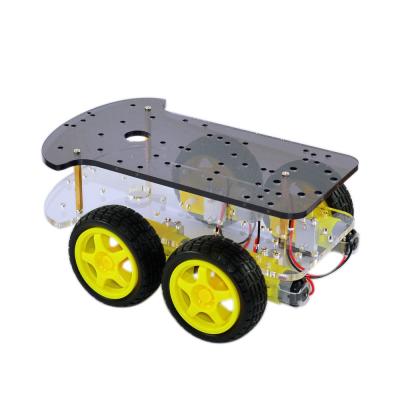 China DC 6V DIY Smart Robot Car Extended Edition Four Wheel Drive Double - Deck for sale
