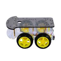 China DC 6V DIY Smart Robot Car Extended Edition Four Wheel Drive Double - Deck for sale