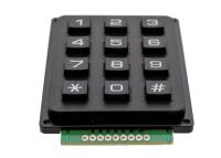 China 4 X 3 Matrix Keyboard 12 Keys Black Color 7 x 5.2 x 0.9cm Size With Plastic Material for sale