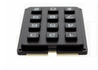 China 4 X 3 Matrix Keyboard 12 Keys Black Color 7 x 5.2 x 0.9cm Size With Plastic Material for sale