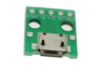 China 2.54mm Pin Arduino Sensor Module Micro USB To Dip Female Socket B Type With Soldering Adapter Board for sale