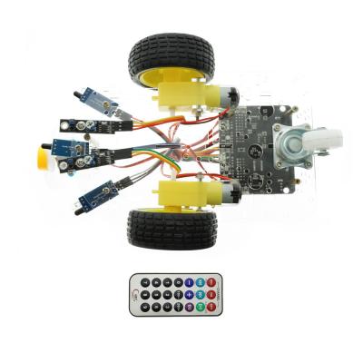 China 7V-12V Arduino Car Robot Kit Line Tracking Fire Fighting Infrared Remote Control for sale