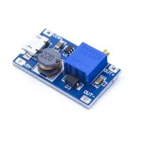 China Adjustable DC Boost Converter Module 28V 2A DC To DC Converter Step Up Voltage MT3608 for sale
