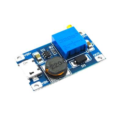 China Adjustable DC Boost Converter Module 28V 2A DC To DC Converter Step Up Voltage MT3608 for sale