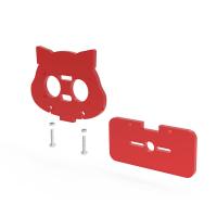 China Red Electronic Components Ultrasonic Sensor Mounting Bracket Holder With Screws for sale